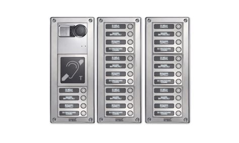 Ip Sinthesi Steel Video Push Button Entry Panel 3 Rows 9 Modules Bim Information