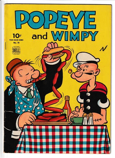 Popeye And Wimpy 70 Wimpy Popeye And A Plate Of Sausages 4849628903