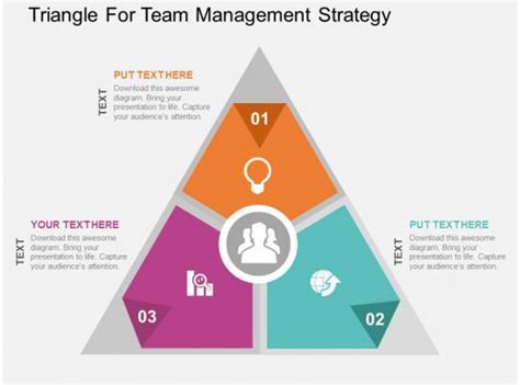 Triangle For Team Management Strategy Flat Powerpoint Design