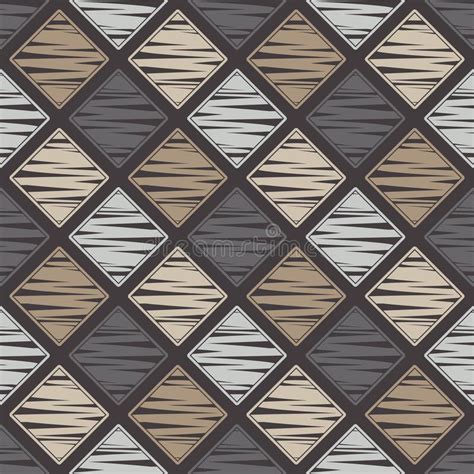 Seamless Abstract Geometric Pattern Mosaic Texture Brushwork Hand Hatching Scribble Texture