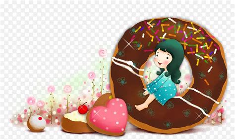 甜甜圈女孩png图片素材下载图片编号8391875 Png素材网
