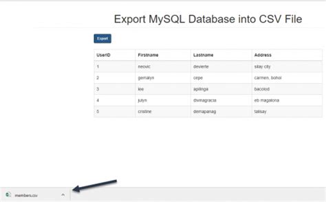 Export Table Data To Excel Using Php And Mysqli Free Import Excel File