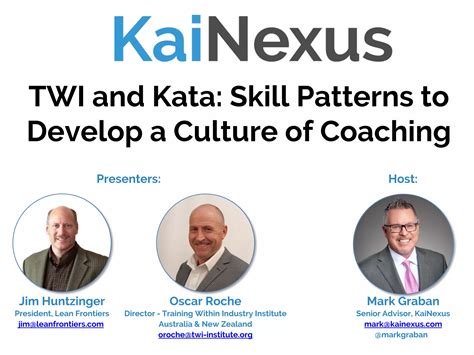 Twi And Kata Skill Patterns To Develop A Culture Of Coaching Ppt Twi And Kata Skill Patterns To Develop A Culture Of Coaching Ppt