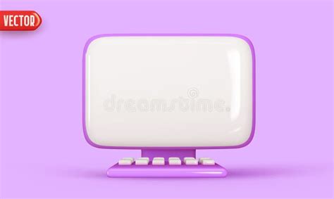 Modern Computer Monitor With Keyboard Desktop Computer Screen Template