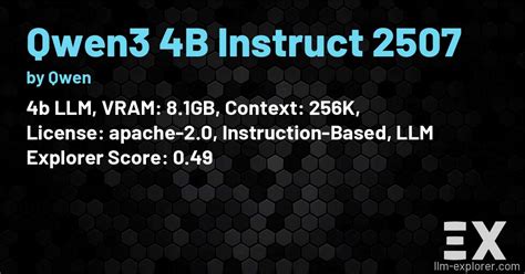 Qwen3 4b Instruct 2507 By Qwen Benchmarks Features And Detailed Analysis Insights On Qwen3 4b