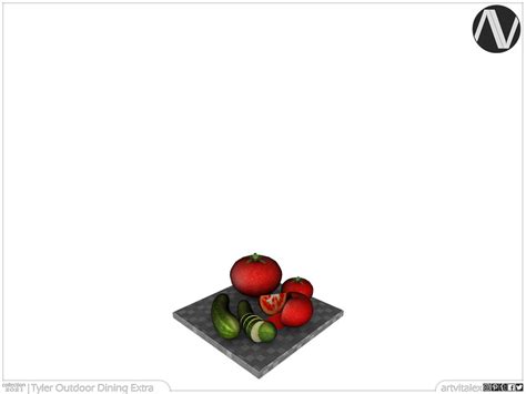 The Sims Resource Tyler Tomato Cucumber Plate
