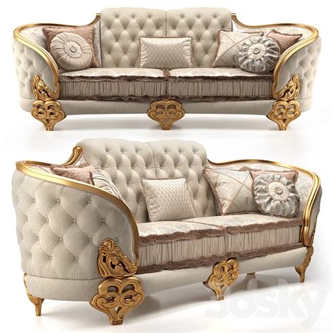 Double Sofa Boboli 3d Model 3dsky Decor Helper