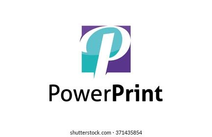 Power Print Logo Stock Vector Royalty Free 371435854 Shutterstock