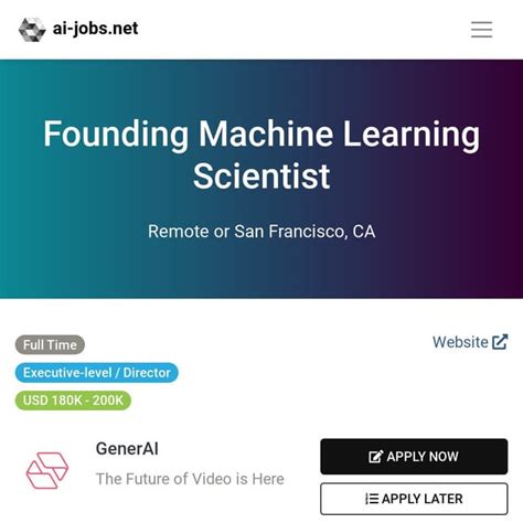 Hiring Founding Machine Learning Scientist Rremoteworksource