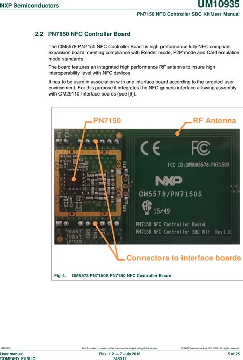 nxp austria om5578 pn7150s 13 56 mhz rfid module user manual um10935