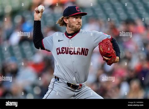 Cleveland Guardians Starting Pitcher Tanner Bibee Delivers During The