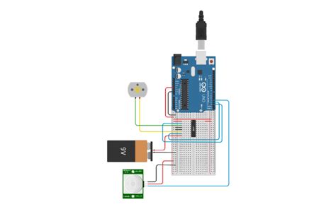 Circuit Design Dc Motor With Ir Sensor Tinkercad
