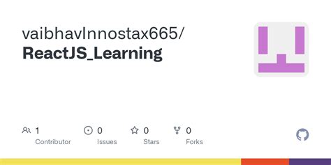 Github Vaibhavinnostax665reactjslearning
