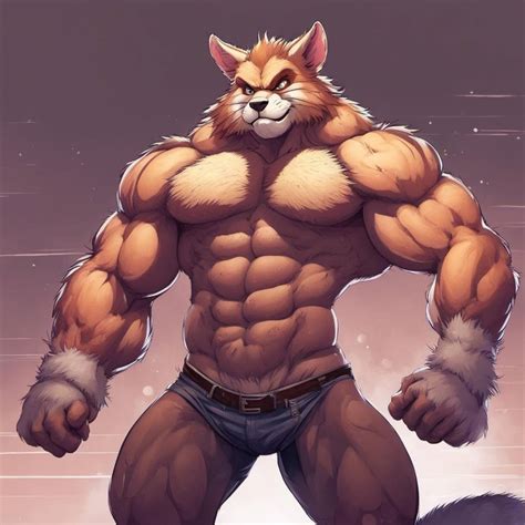Anthro Muscle Logan By Musclefurryai On Deviantart