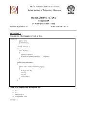 Week Assignment Pdf NPTEL Online Certification Courses Indian Institute Of Technology