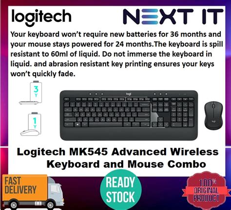 [ready Stock] Logitech Mk545 Advanced Wireless Keyboard And Mouse Combo Shopee Malaysia