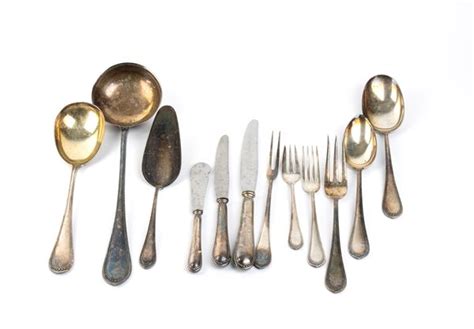Solid Silver Cutlery Service Auction Antique And Modern Jewellery