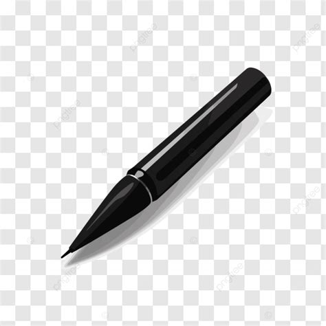검정색 펜이 흰색 표면에 표시됩니다 벡터 흰색 배경에 귀여운 펜의 단순한 검은색 아이콘 그림자 없음 작은 프레임 중앙 Png 일러스트 및 벡터 에 대한 무료 다운로드