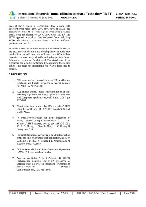 deep learning fault detection algorithms in wsns pdf