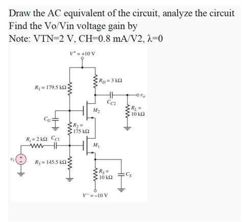 Solved Draw The AC Equivalent Of The Circuit Analyze The Chegg