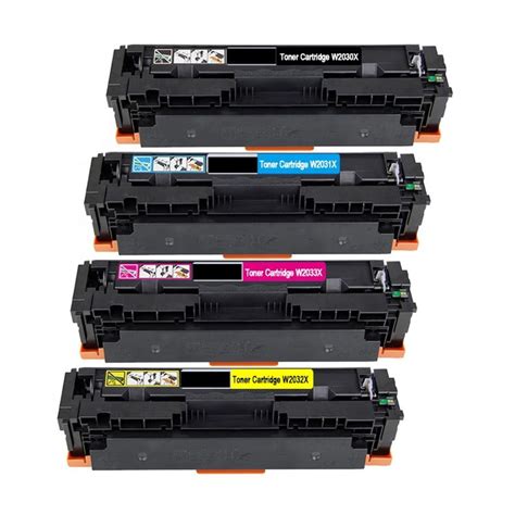 Set de 4 Tonere W2030X - W2033X / 415X 14700 Pagini BK/C/M/Y Multicolor ...
