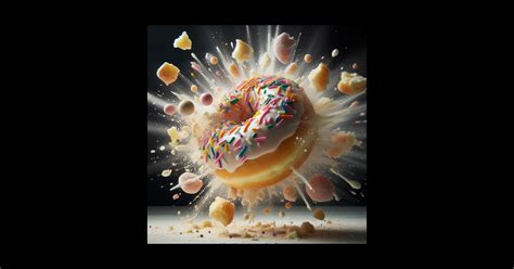 Exploding Donut Donuts Sticker Teepublic