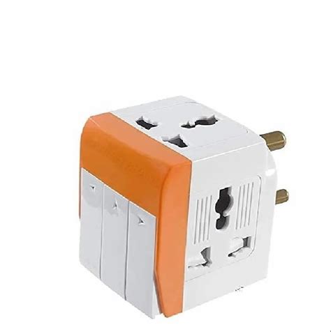 Abs Plastic 3 Way Pin Plug Switch Adapter For Electronic Instruments