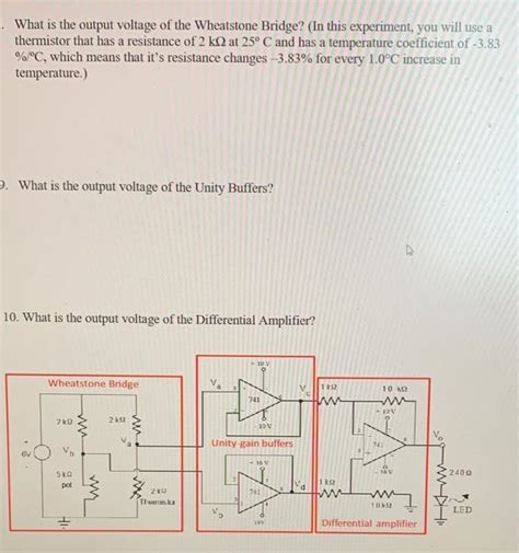 Solved What Is The Output Voltage Of The Wheatstone Bridge