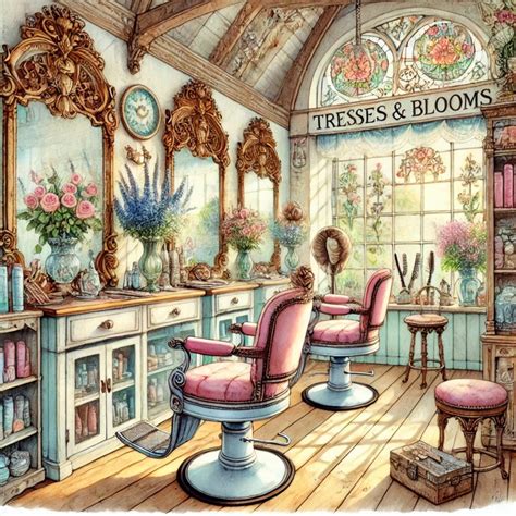 The Village Hairdresser Hair Salon Vintage Decor Cozy Interior Hair