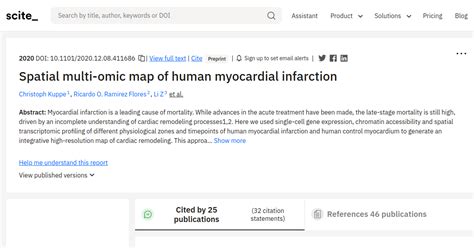 Citation Report Spatial Multi Omic Map Of Human Myocardial Infarction