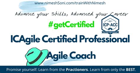 Icagile Professional Coaching Certification Icp Acc Nimesh Soni