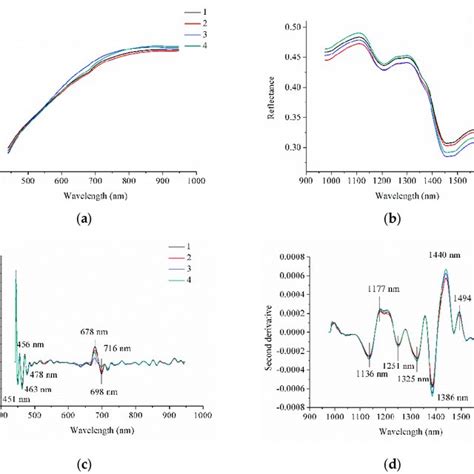 Average Spectra Of 4 Varieties Of Rice Seeds In Two Different Spectral Download Scientific
