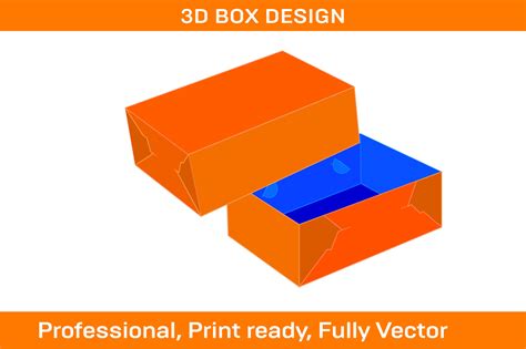 Corrugated Cartoon Box Dieline Template Standard Box With 3d Render 20331528 Vector Art At Vecteezy