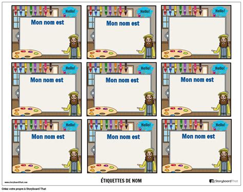 Étiquette De Nom Pour La Classe Dart Storyboard
