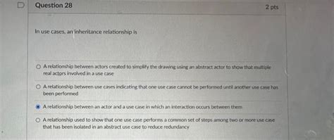 Solved In Use Cases An Inheritance Relationship Is A