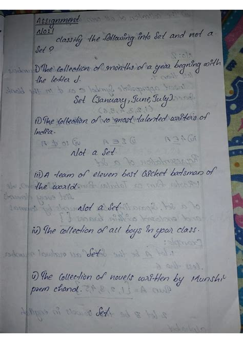 Solution Ncrt Plus One Chapter 1 Sets Representation Handwritten