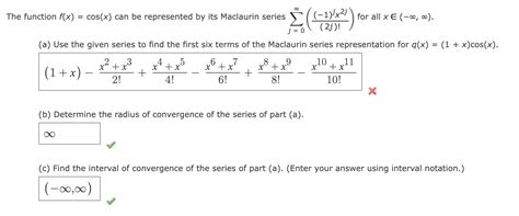 solved the function f x cos x ﻿can be represented by its