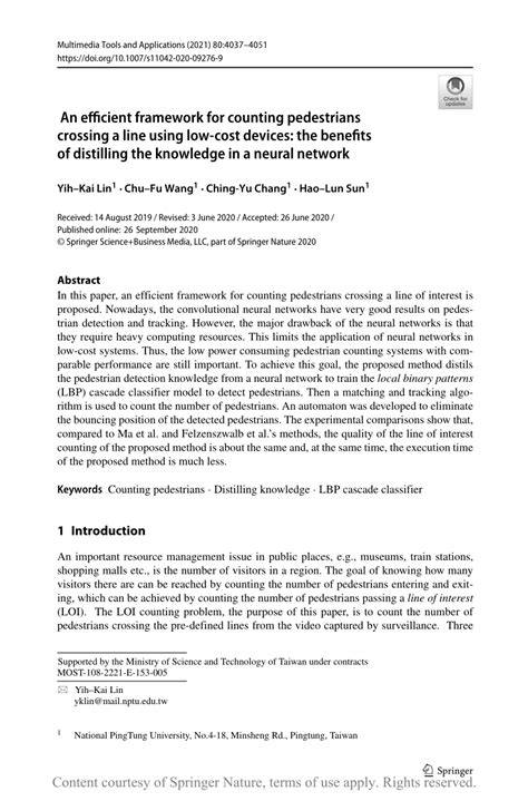 An Efficient Framework For Counting Pedestrians Crossing A Line Using