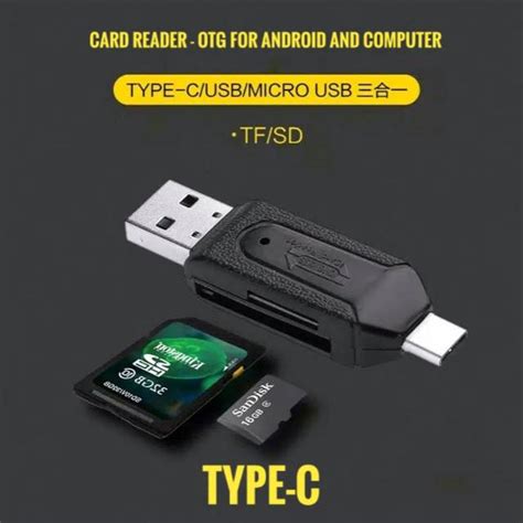 Jual CARD READER TYPE C OTG TYPE C ADAPTER TYPE C SAMBUNGAN MICRO SD CARD KE TYPE C