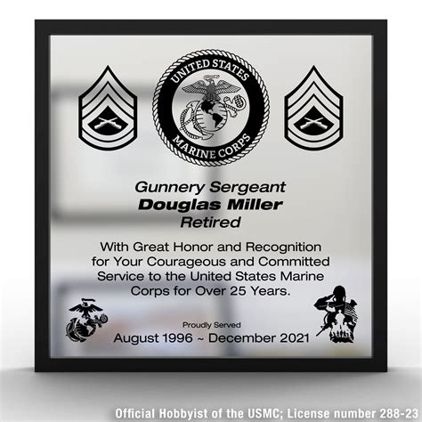 Personalized Usmc Retirement Plaque A Custom Plaque For Marines Or