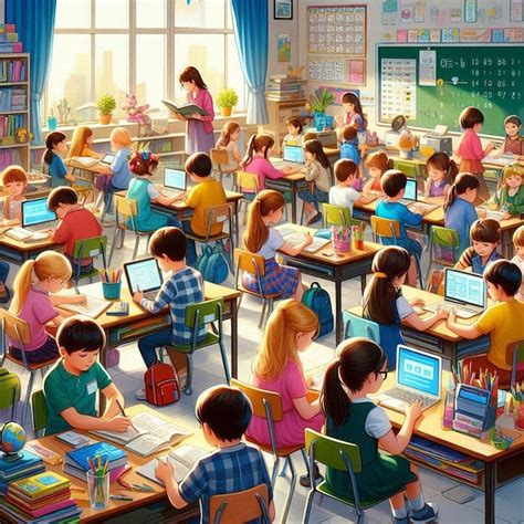 Classroom Activity Premium Ai Generated Image