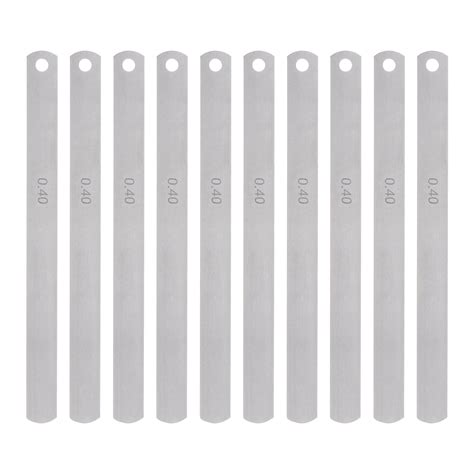 10 Packs Mn Steel Feeler Gauge 04mm Thickness 150mm Length Metric