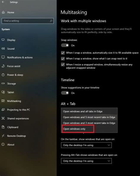 Disable Displaying Of Edge Tabs In Alt Tab In Windows Technoresult