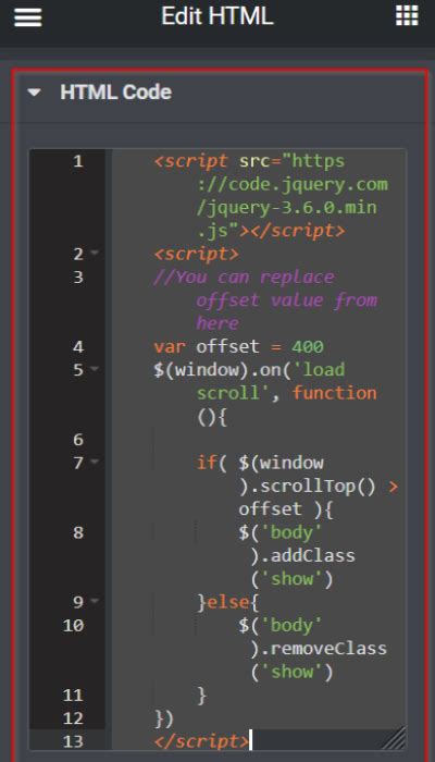 How To Reveal An Element On Scroll Down And Hide On Scroll Up With Elementor Wppagebuilders
