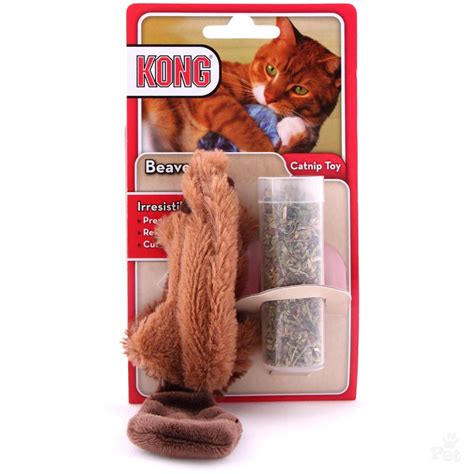 Kong Premium Cat Toy Refillable Catnip Beaver