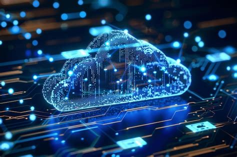 digital cloud illustration showcasing data streams for effective cloud integration and syncing