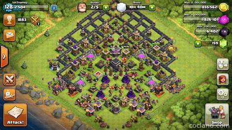 Depth Deception Remarkable TH9 Trophy Pushing Layout Clash Of Clans