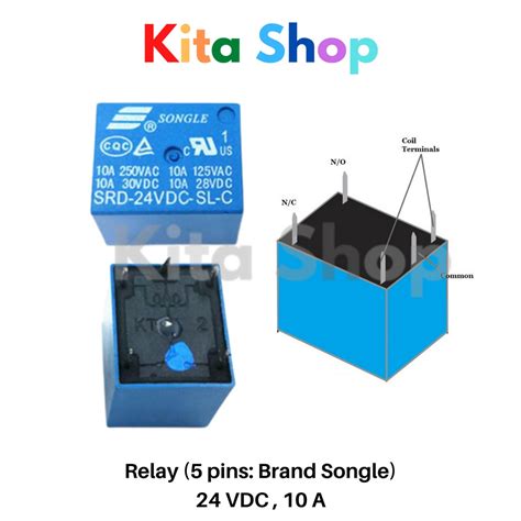 Relay Songle 24 Vdc 10 A Shopee Malaysia