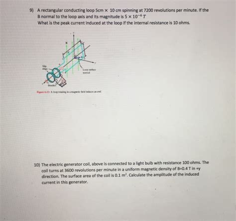 Solved 9 A Rectangular Conducting Loop 5cm × 10 Cm Spinning