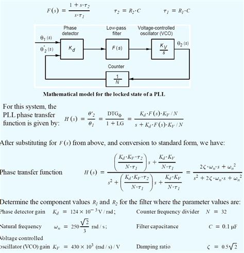 Solved The Mathematical Model For The Locked State Of A Phase Locked